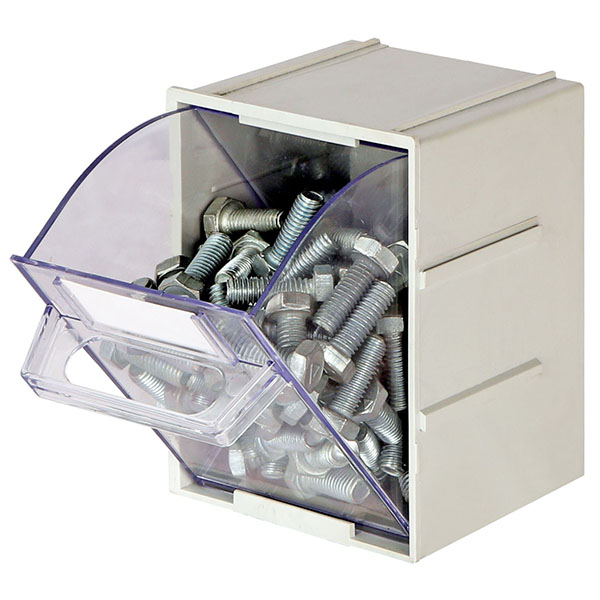 Rhino Tilt Bin Kit 2 With Retaining Bar (4 x Size 2 Tilt Bins) | Plastor