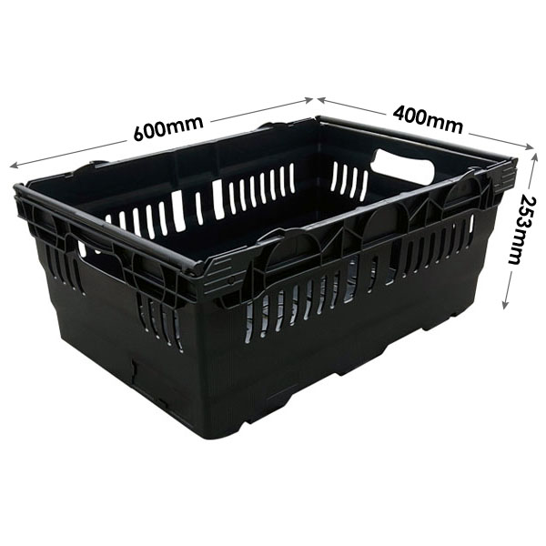 PLASF45/6425R Black Bail Arm Stacking & Nesting (600 x 400 x 253mm ...