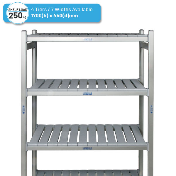 Eko Fit Express Aluminium And Polymer Shelving Bay with 4 Shelves ...