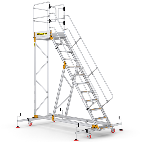 Extra Large Platform Safety Steps with Adjustable Stabilisers (Load ...