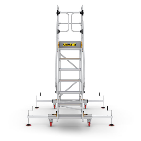 Extra Large Platform Safety Steps with Adjustable Stabilisers (Load ...