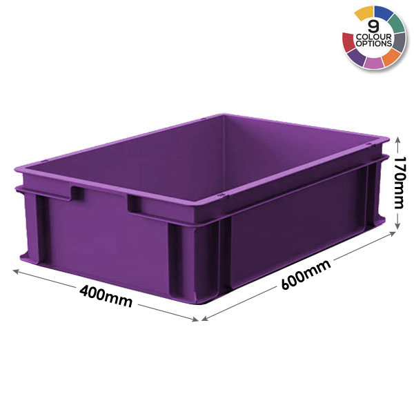 PLAS M208A Plastic Containers (600 x 400 x 170mm) 33 Litre Capacity ...