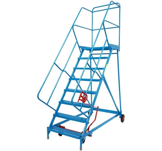 Fort Wide Tread Trojan Mobile Steps with 54º angle Standard Slope with ...